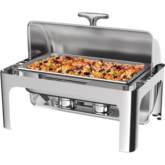 Dining | 9qt Roll Top Chafing Dish Buffet Set Stainless Steel Chafer ...
